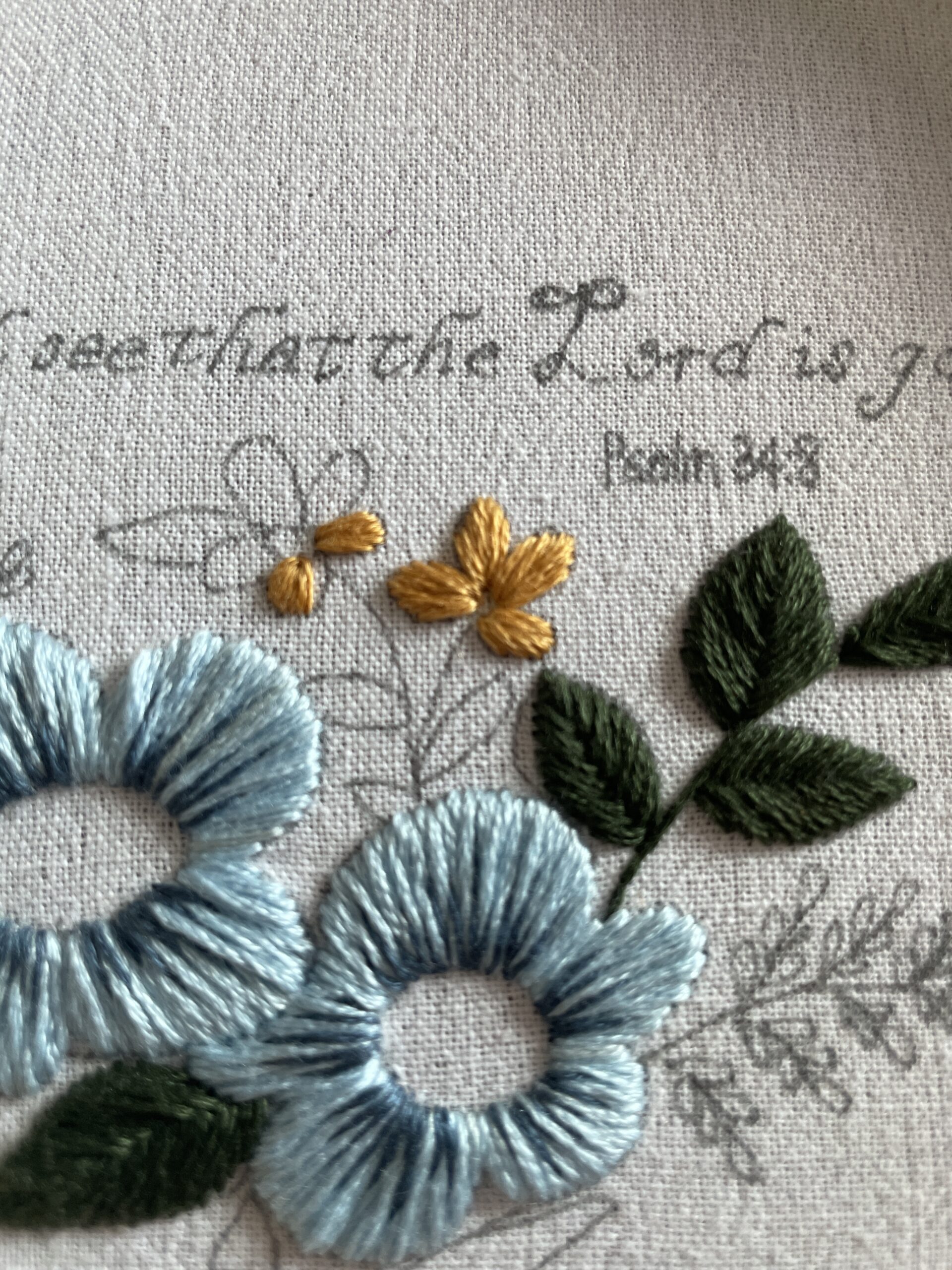 Taste and See Scripture Floral Embroidery Pattern - Friendstitch Embroidery