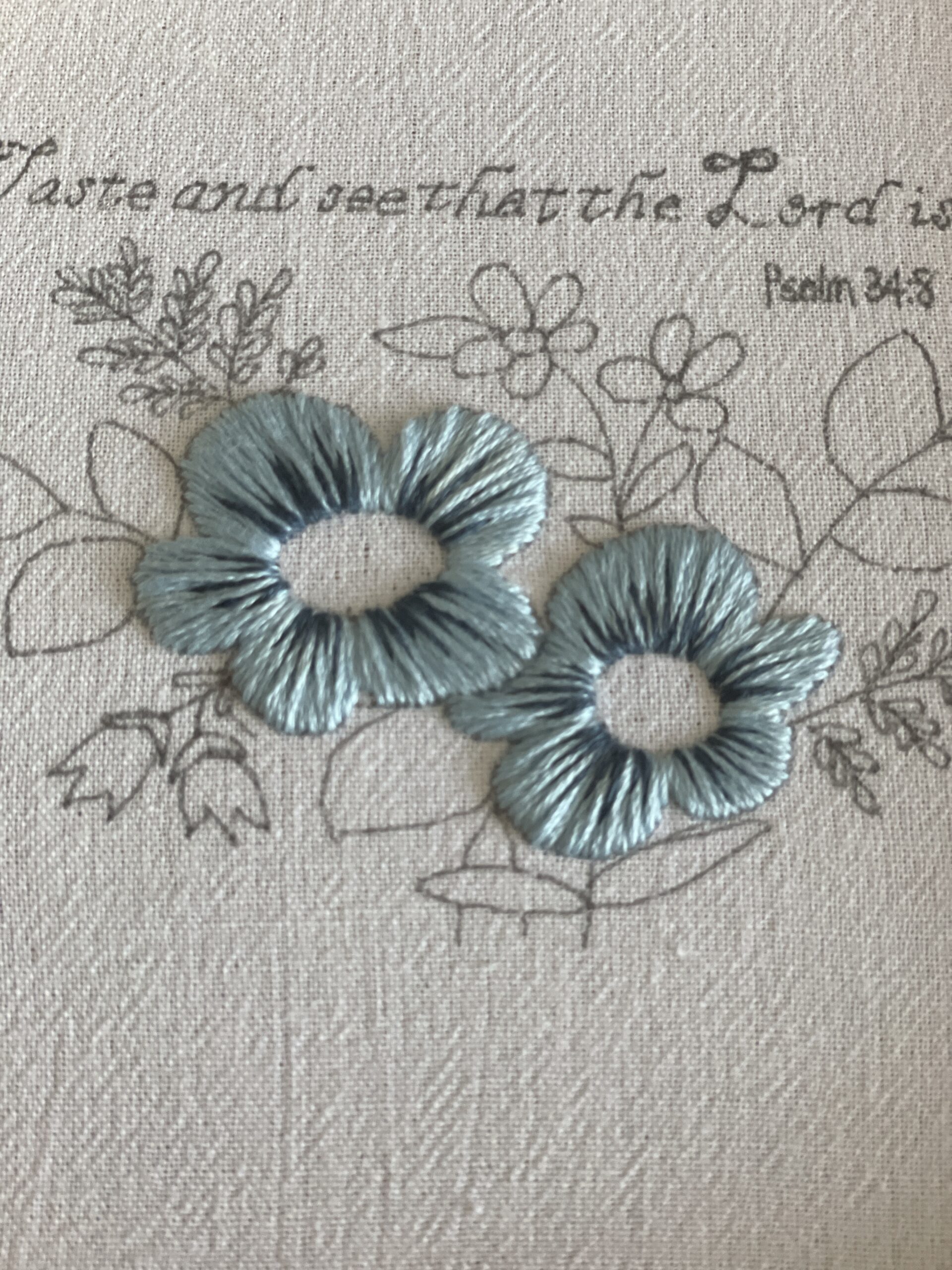 Taste and See Scripture Floral Embroidery Pattern - Friendstitch Embroidery